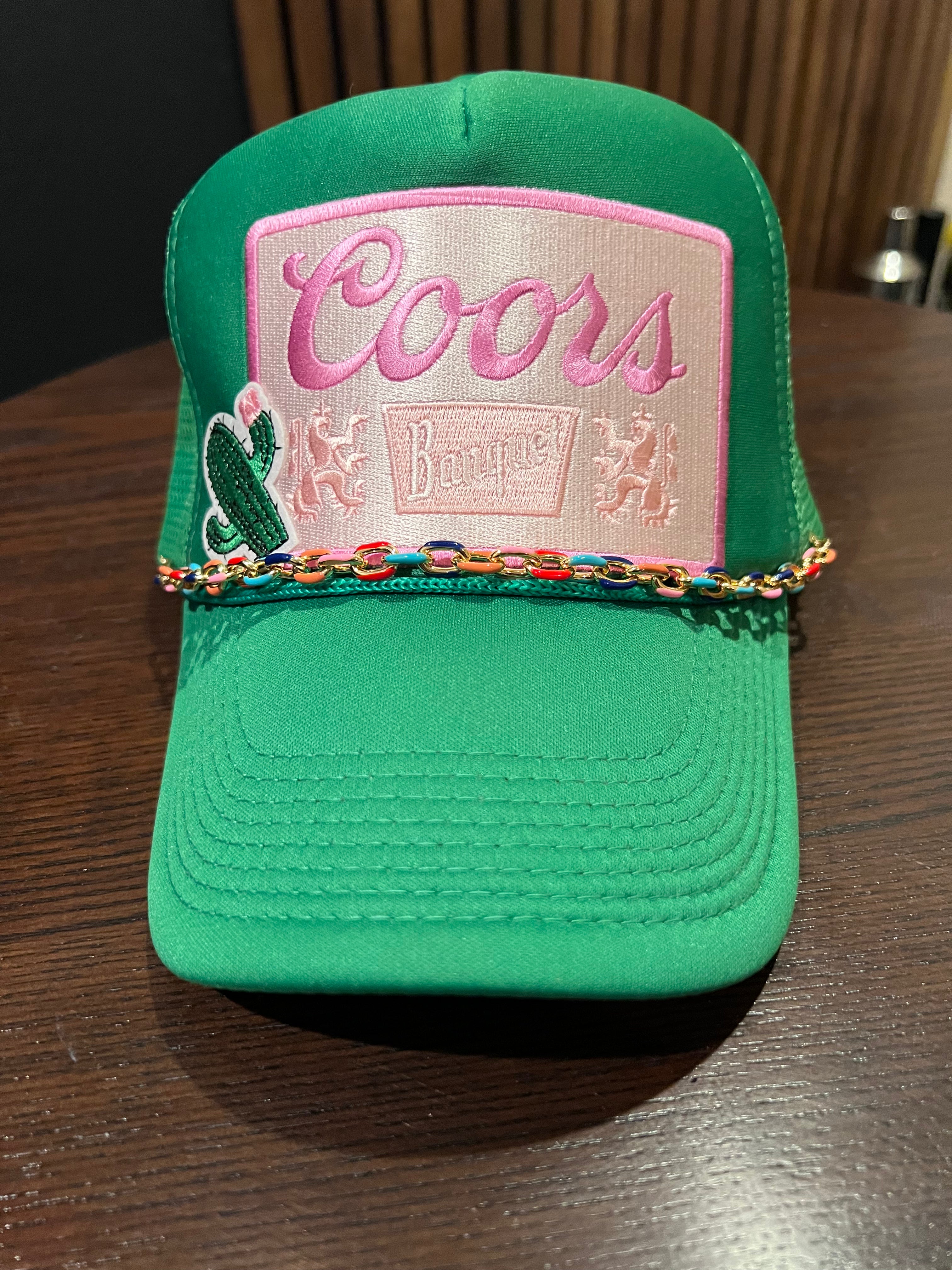 Kelly Green with Pink Coors Banquet Trucker Hat – The VinHaus